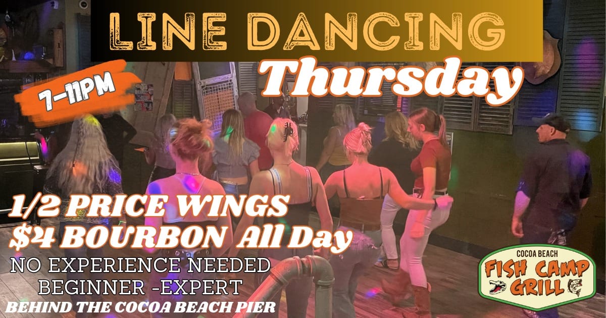 Line Dancing Thursday at Cocoa Beach Fish Camp Grill - Legendary Cocoa ...