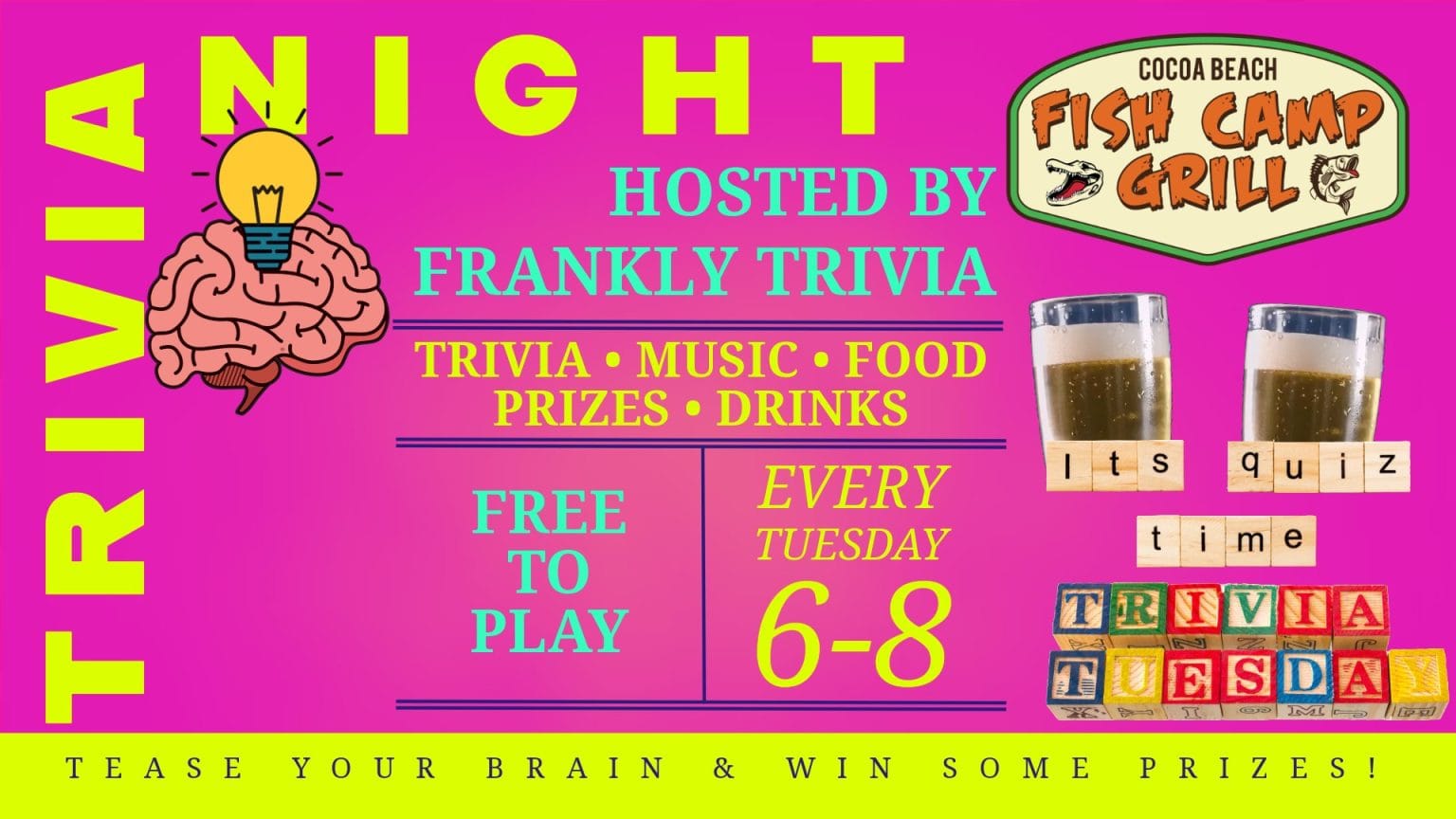 Trivia Tuesday at Fish Camp Grill - Legendary Cocoa Beach